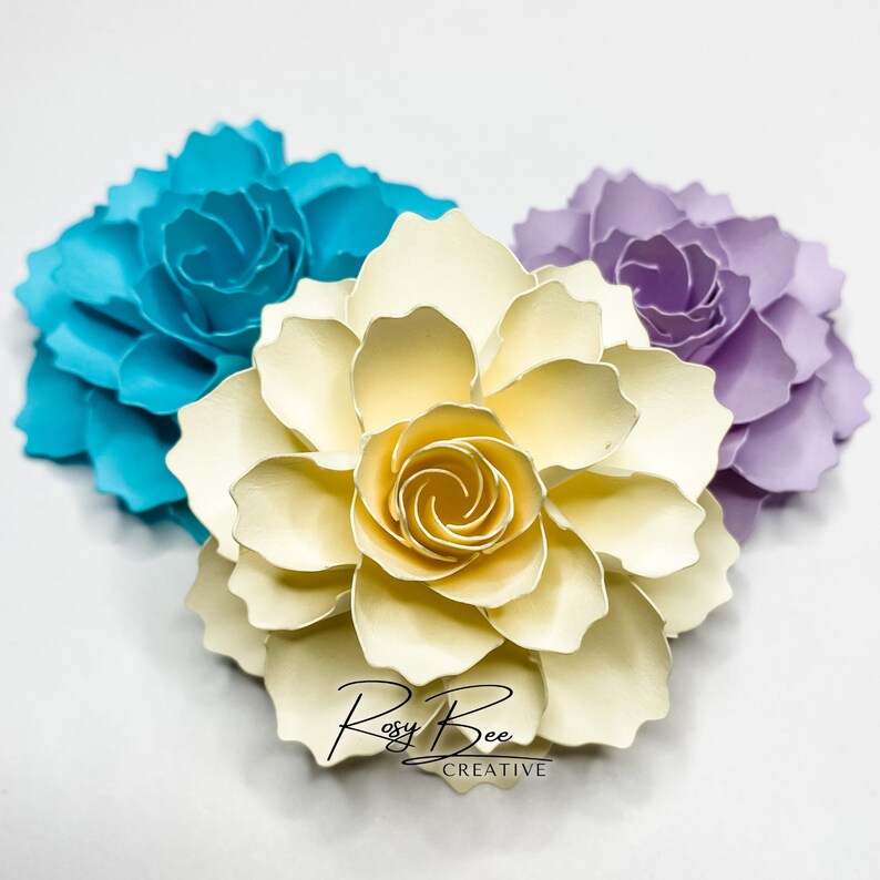 Clare Paper Flower Paper Flower Tutorial Paper Flower - Etsy