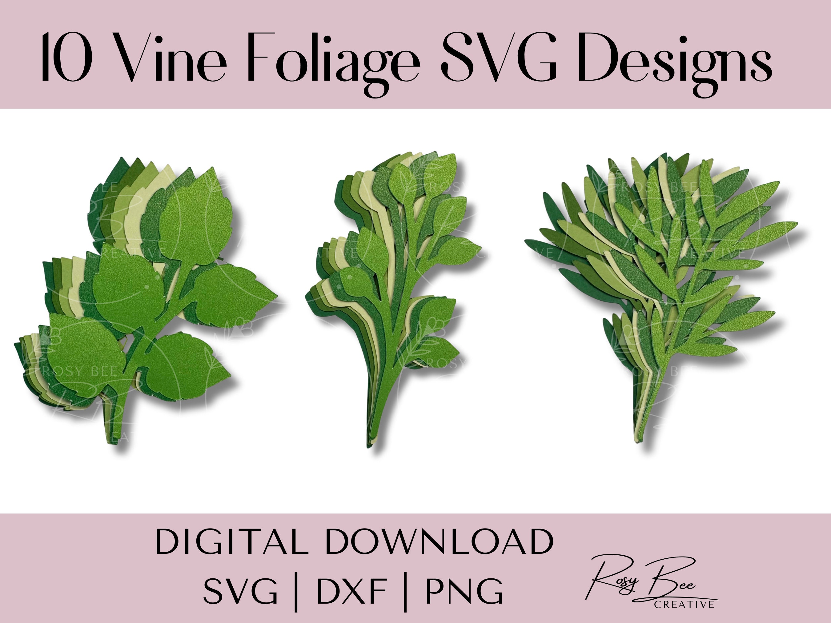Paper Vine Leaves SVG: Foliage Cut Files (digital Download) - Etsy