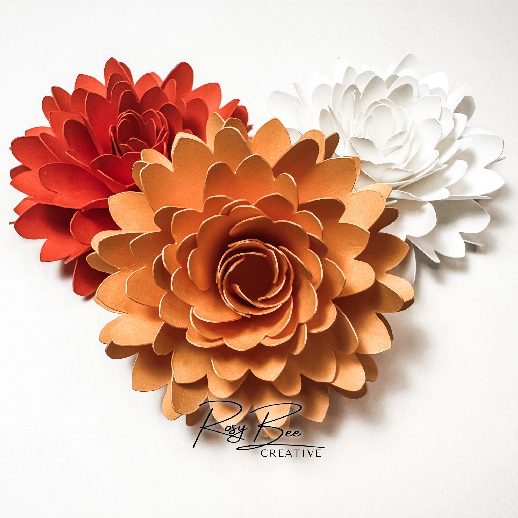 Avery Paper Flower Paper Flower Tutorial Paper Flower Template DIY ...