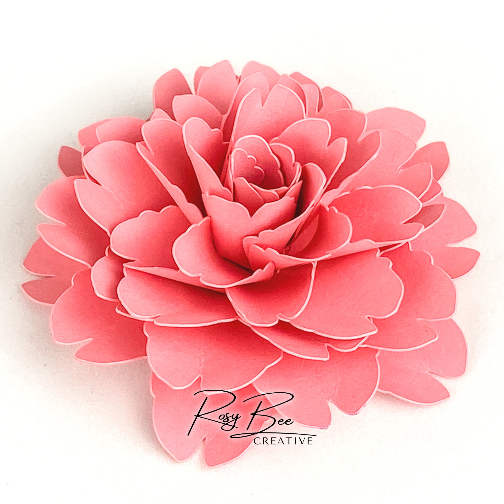 Isabella Paper Flower | Paper Flower Tutorial | Paper Flower Template ...