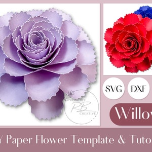 Willow Paper Flower Paper Flower Tutorial Paper Flower - Etsy
