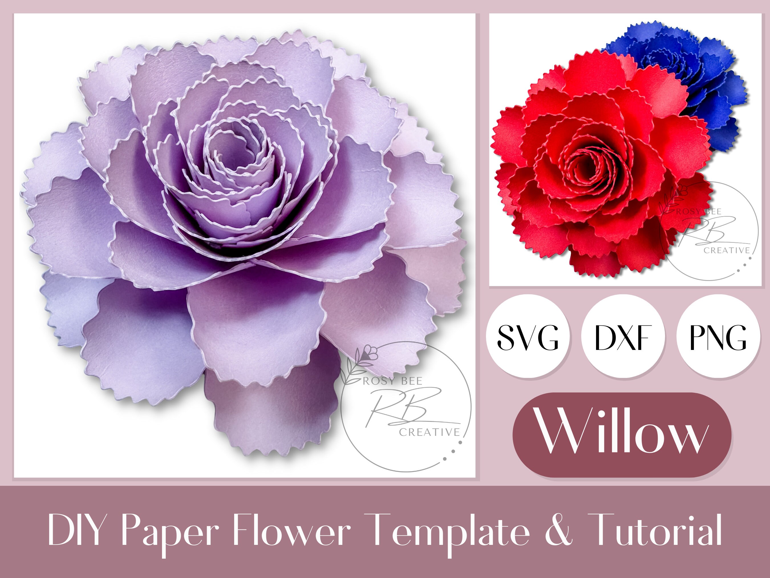 Willow Paper Flower Paper Flower Tutorial Paper Flower - Etsy