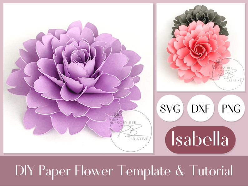 Isabella Paper Flower Paper Flower Tutorial Paper Flower - Etsy