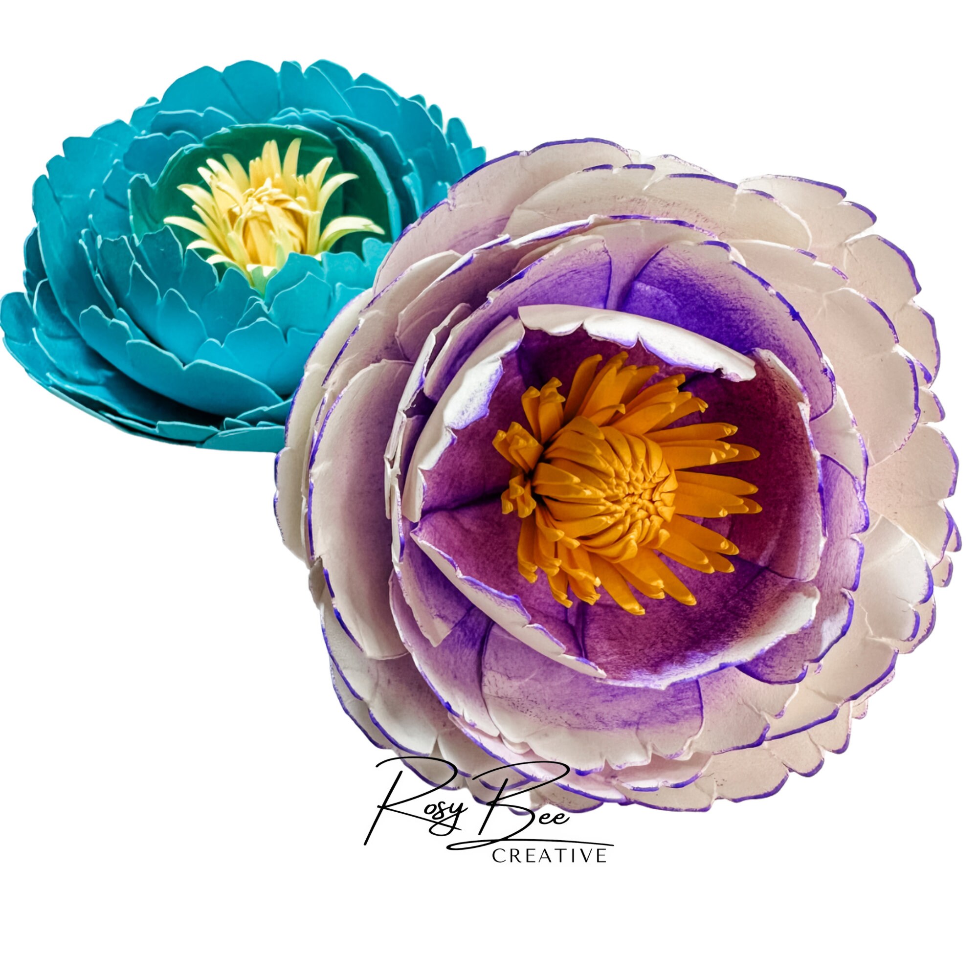 Peony Paper Flower Paper Flower Tutorial Paper Flower Template DIY ...