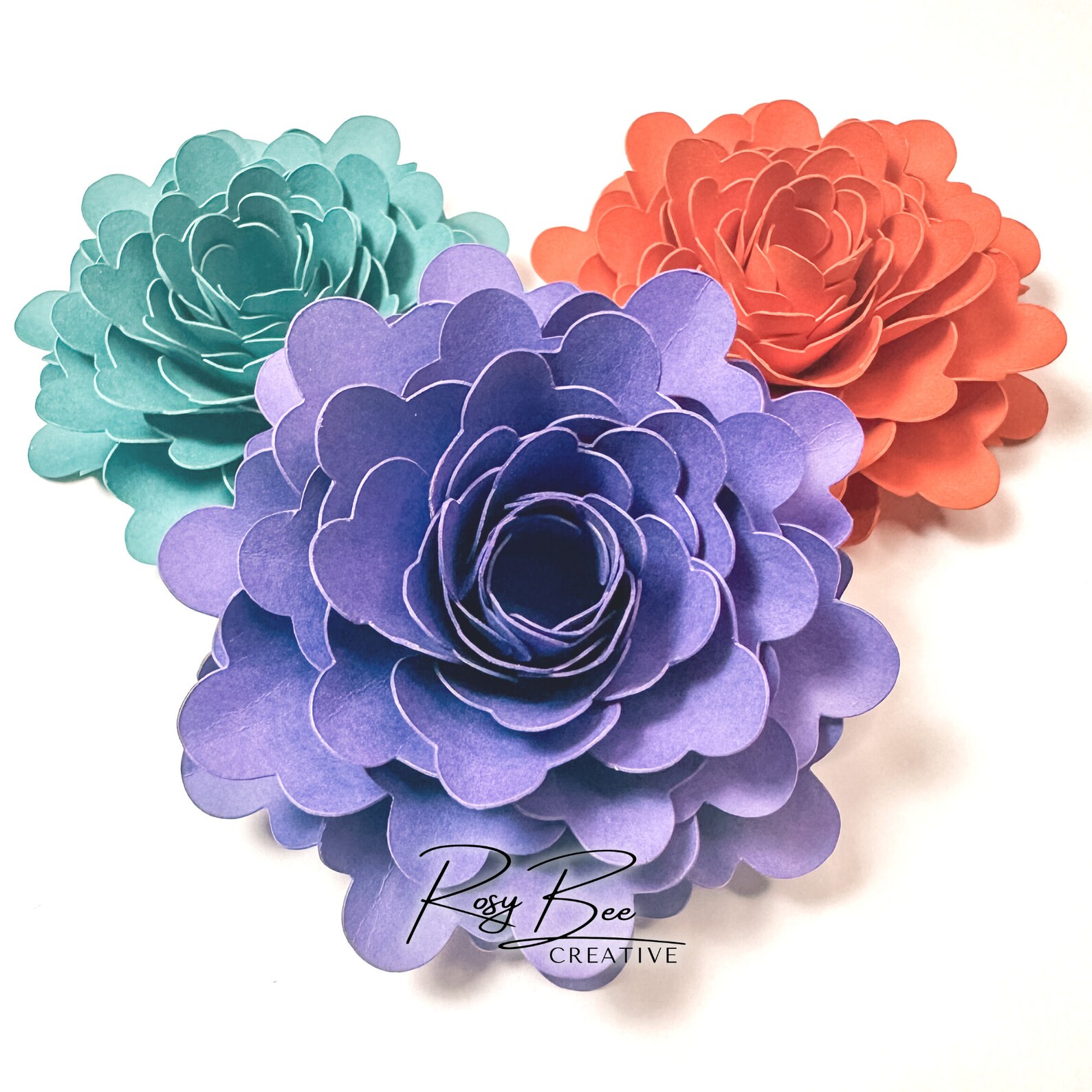Ella Paper Flower | Paper Flower Tutorial | Paper Flower Template | DIY ...