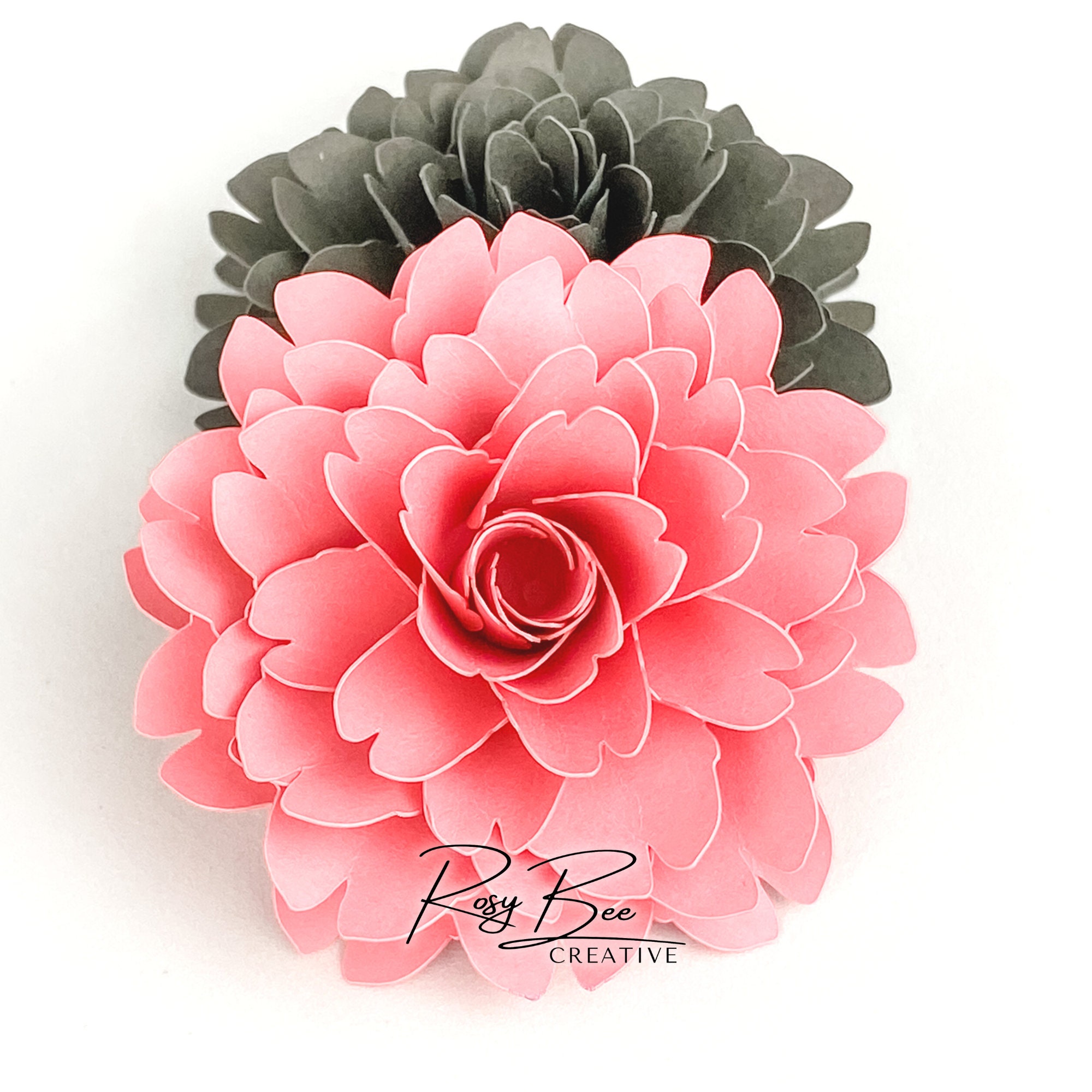 Isabella Paper Flower | Paper Flower Tutorial | Paper Flower Template ...
