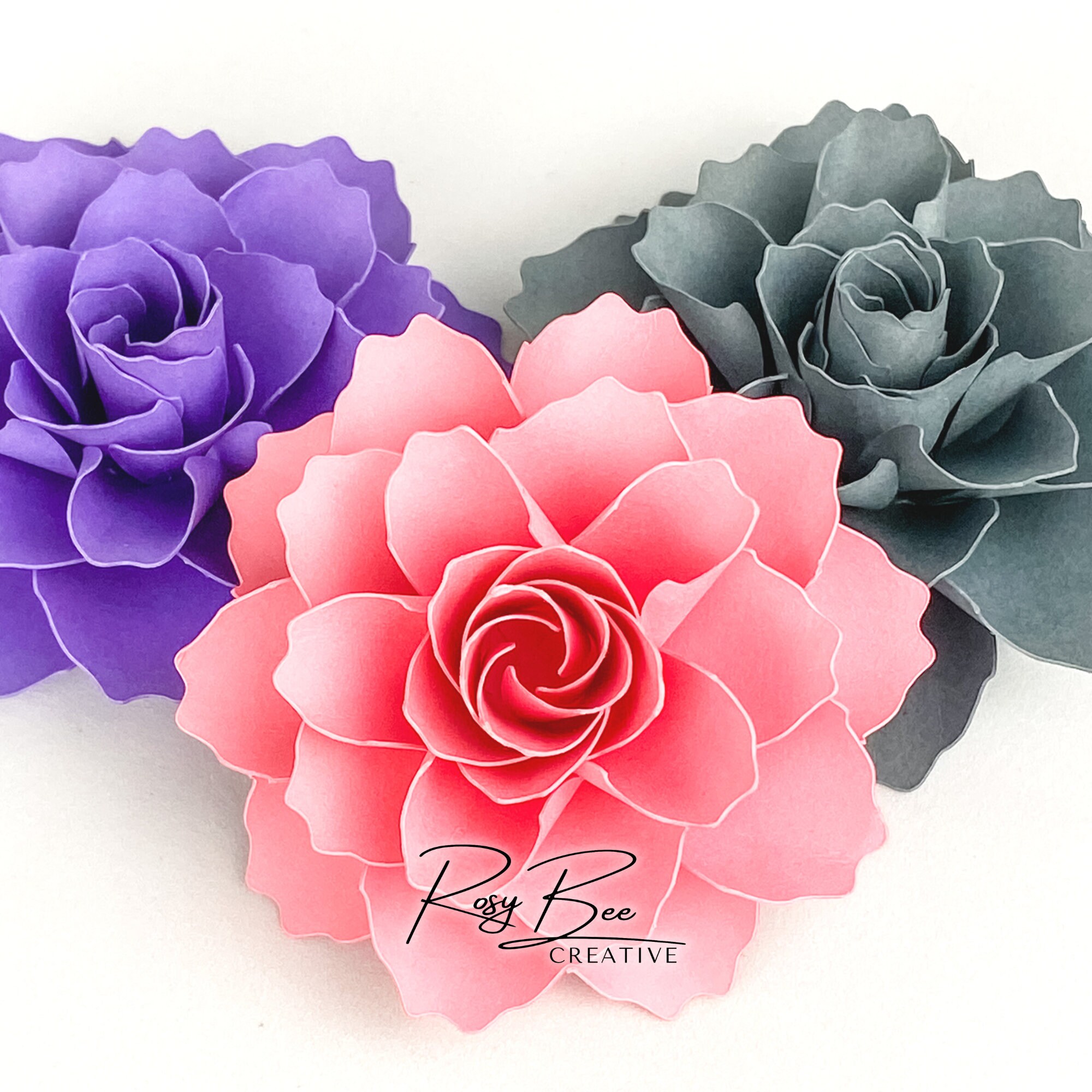 Clare Paper Flower Paper Flower Tutorial Paper Flower Template DIY ...