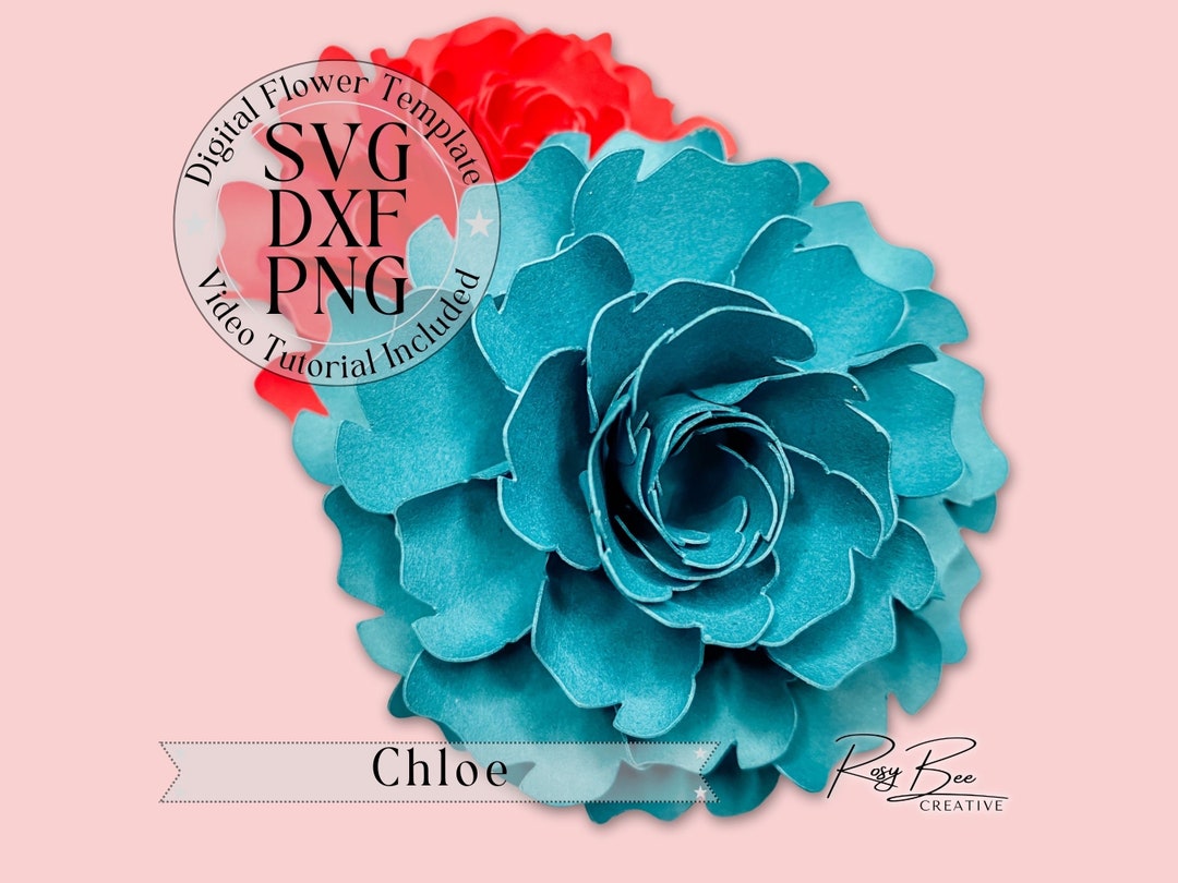 Chloe Paper Flower | Paper Flower Tutorial | Paper Flower Template ...