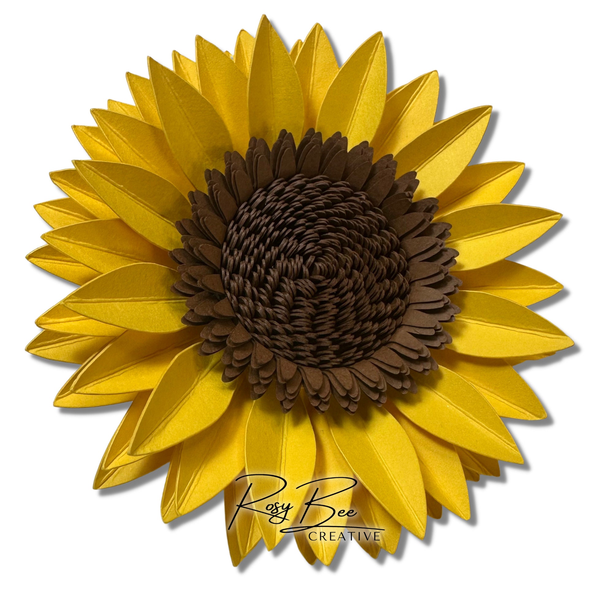Sunflower Paper Flower | Paper Flower Tutorial | Paper Flower Template ...