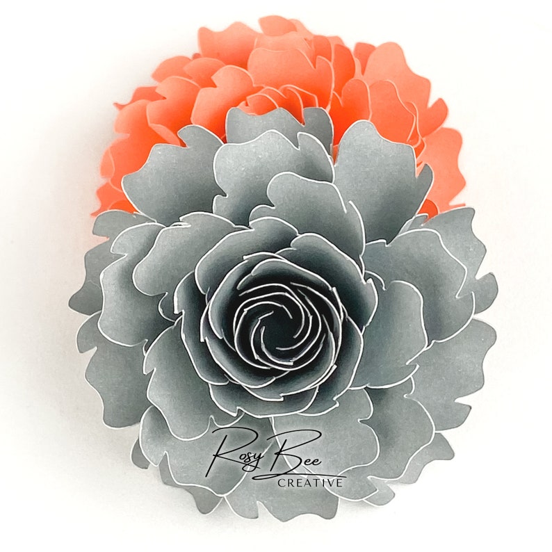 Chloe Paper Flower | Paper Flower Tutorial | Paper Flower Template ...
