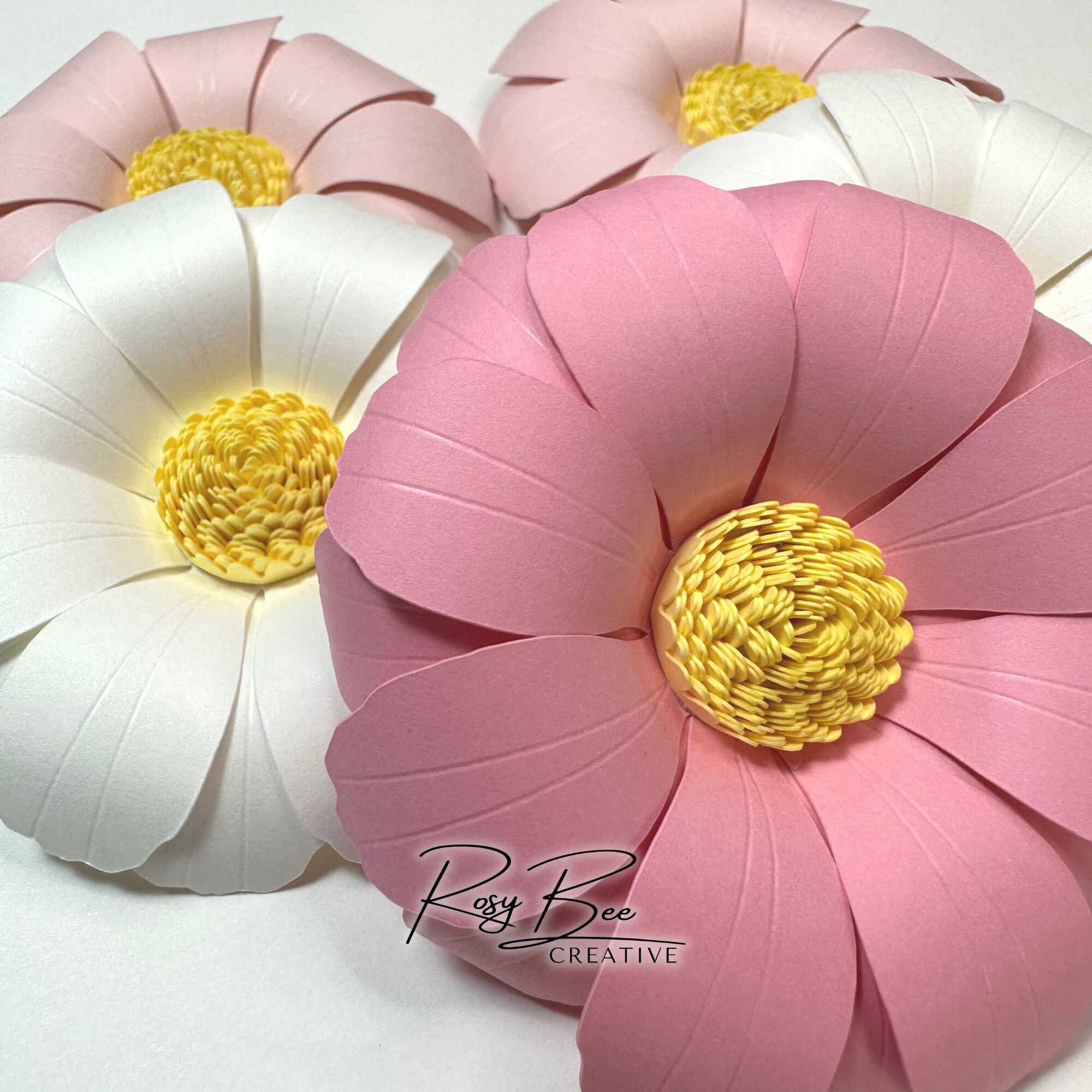 Daisy Paper Flower Paper Flower Tutorial Paper Flower Template DIY ...