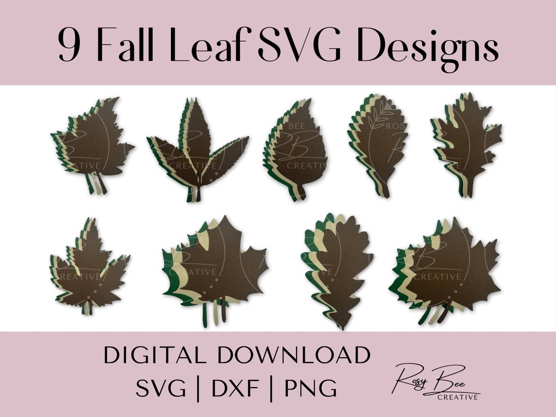 Autumn Paper Leaf SVG | Fall Leaf Templates | Cut Files for Cricut - Etsy