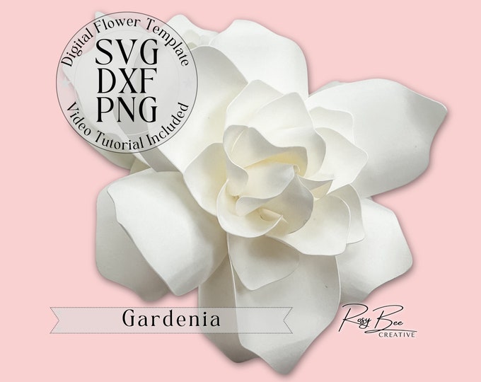 Gardenia Paper Flower Template | SVG, PNG, DXF (digital Download) - Etsy