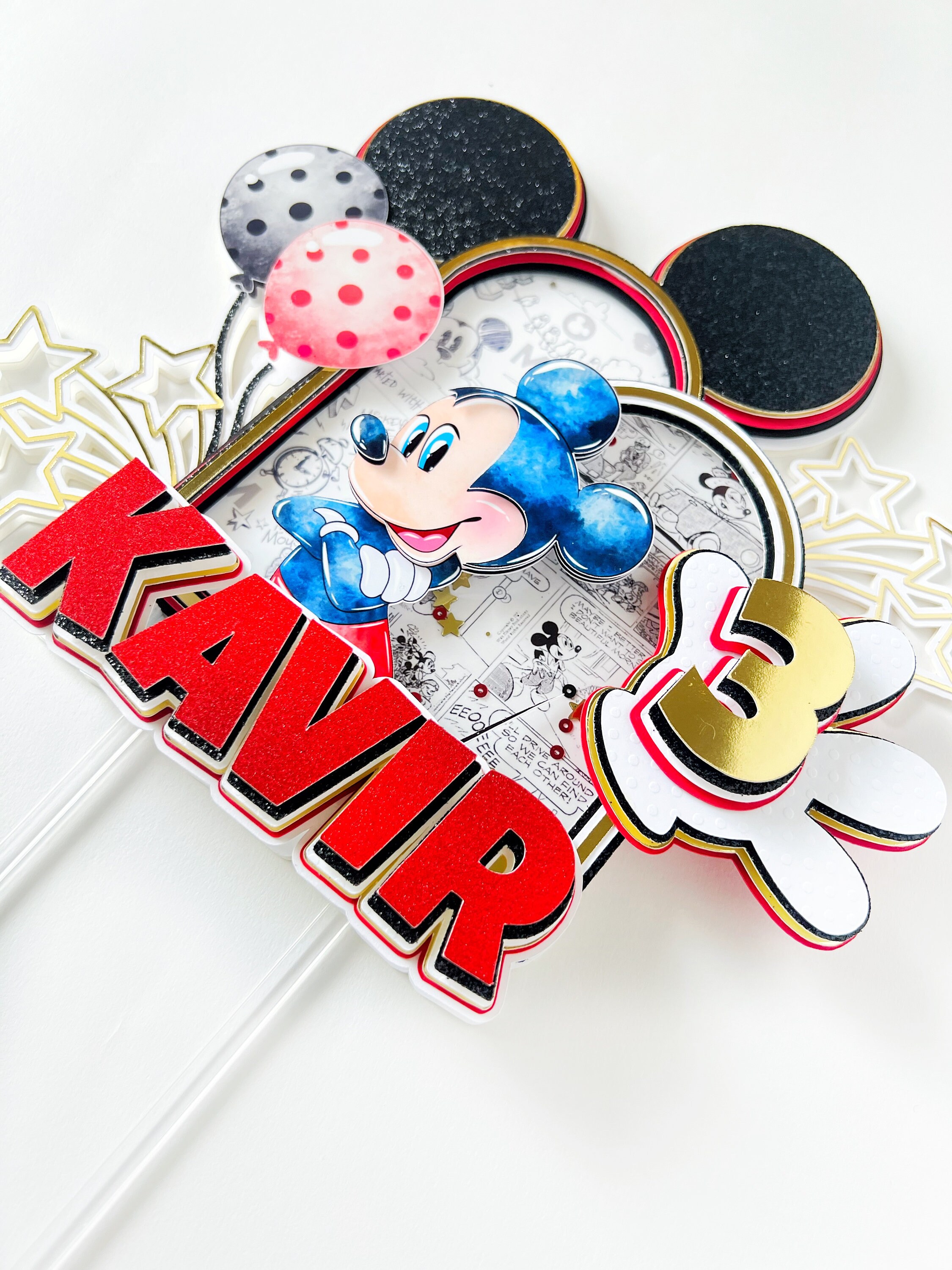 Mickey Mouse Cake Topperbirthday Cake Topper Disney Mickey Cake ...