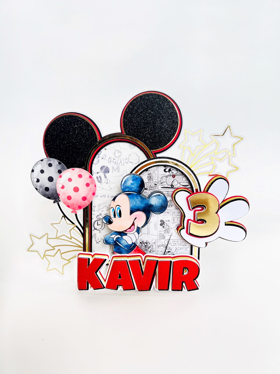 Mickey Mouse Cake Topper|birthday Cake Topper| Disney Mickey Cake ...