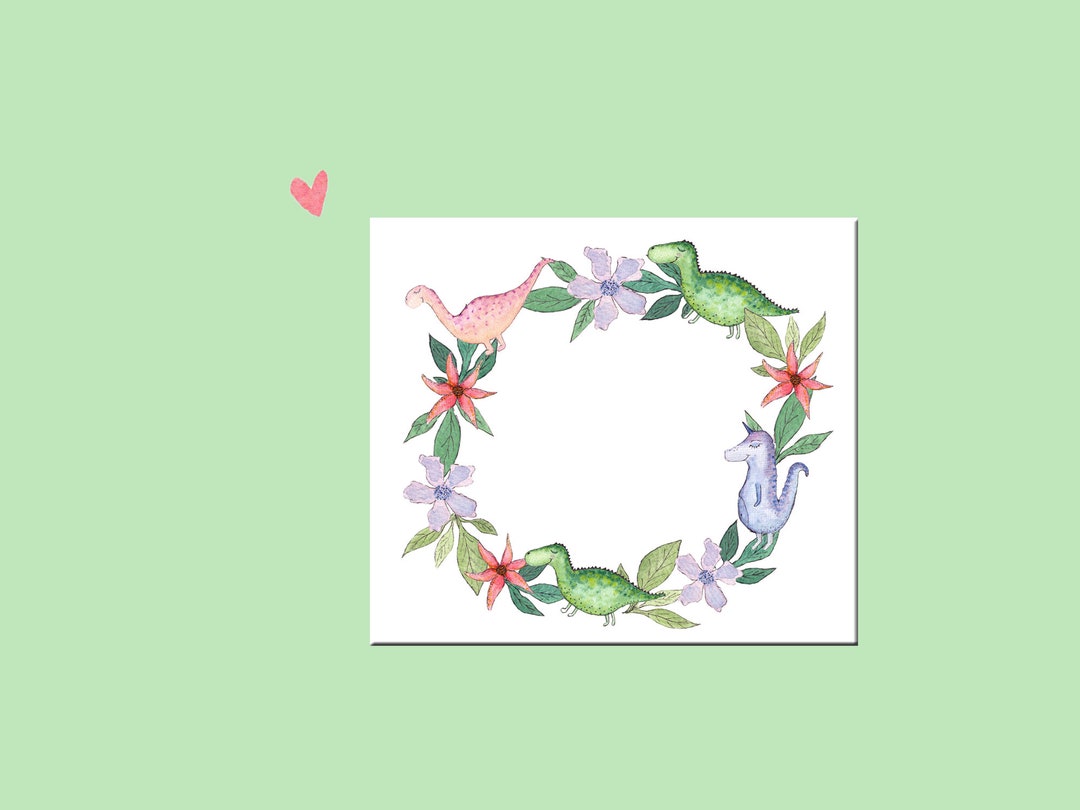 Postcard mini Dino Place Card Trailer - Etsy