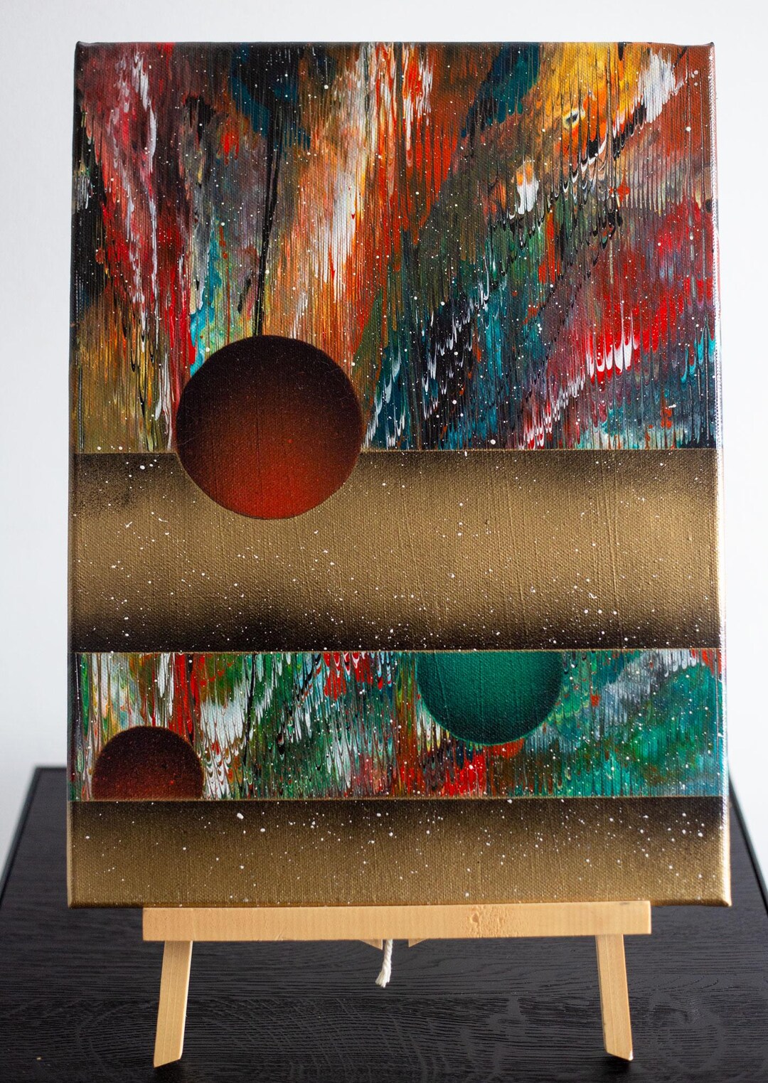Edge of the Universe [acrylic Pouring + Spray Paint][30x40cm] - Etsy