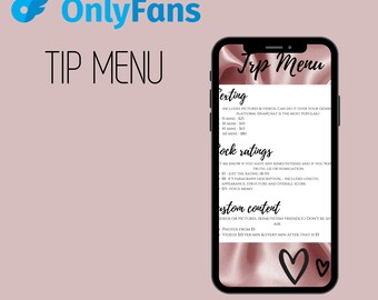 Onlyfans Tip Menu | Etsy