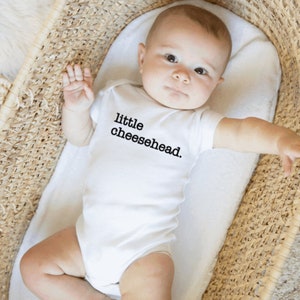 Little Cheesehead Baby Onesie® | Custom Green Bay Baby Outfit | Packers ...
