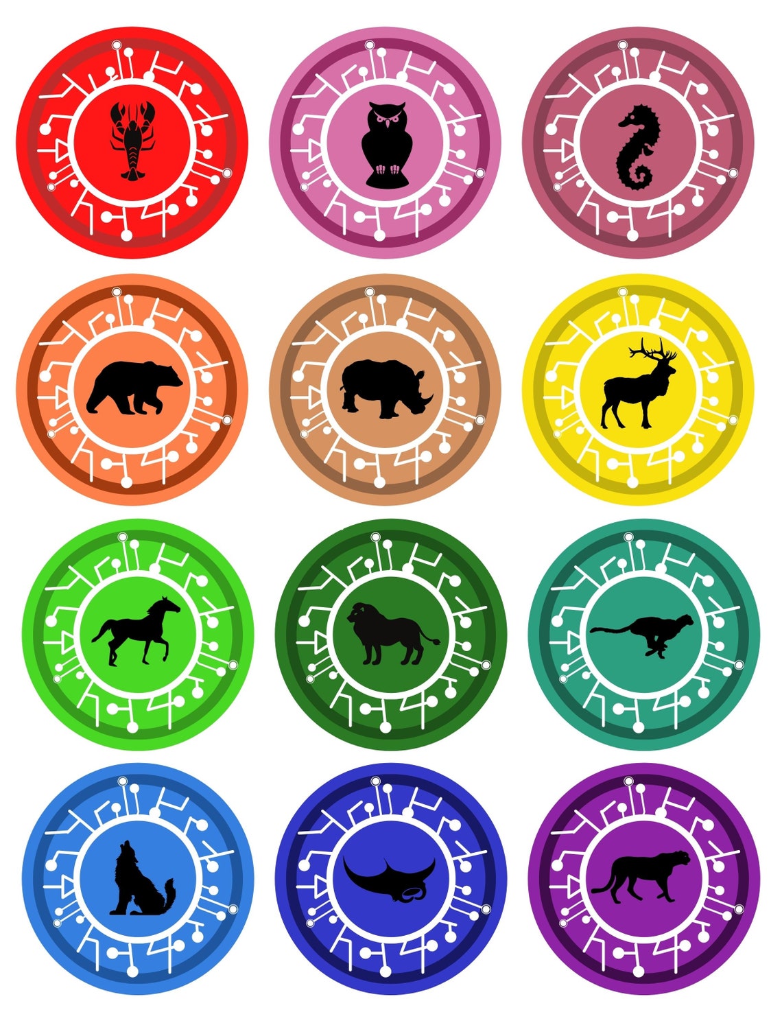 Set of 48 creature Power Discs inspired - Etsy