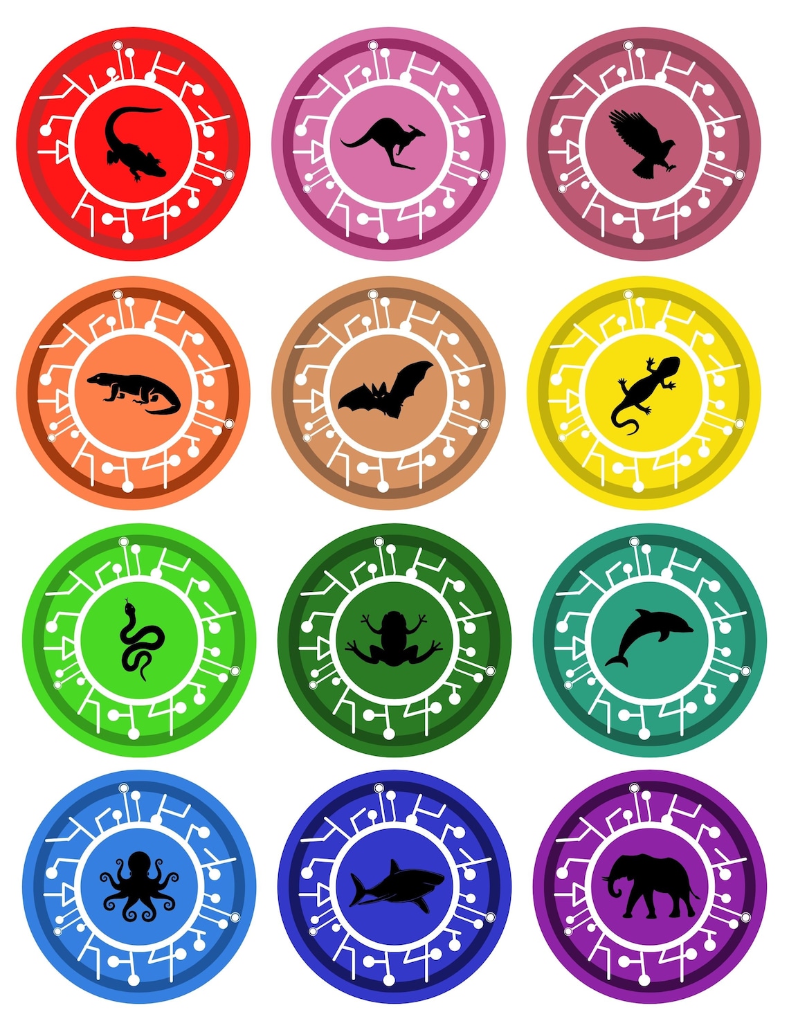 Set of 48 creature Power Discs inspired - Etsy