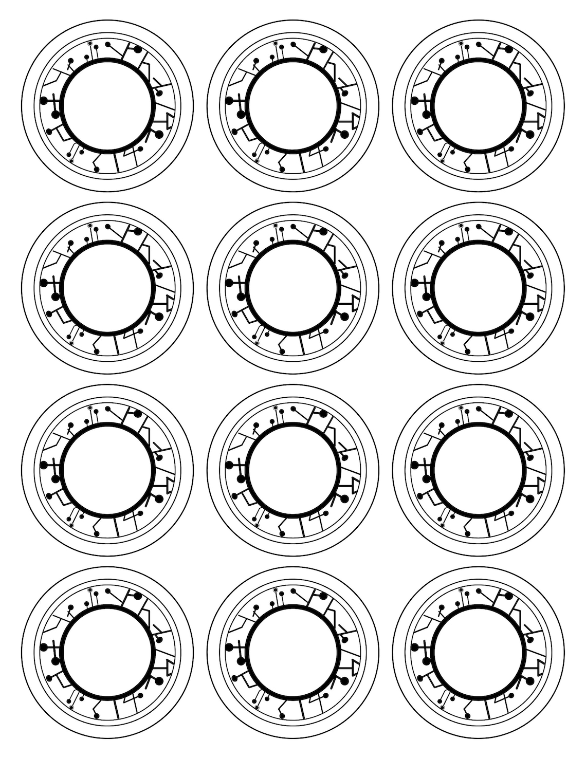 Coloring Sheets creature Power Discs inspired, 2.5 PRINTABLE Download ...