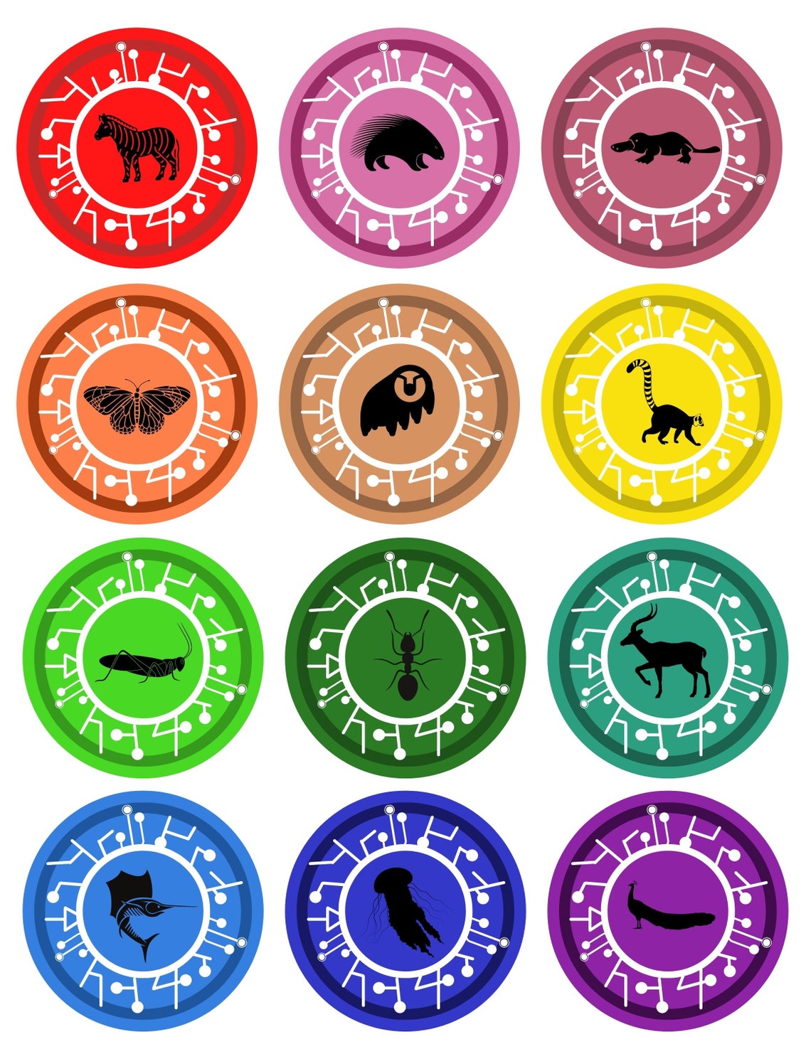 Set of 48 creature Power Discs inspired - Etsy
