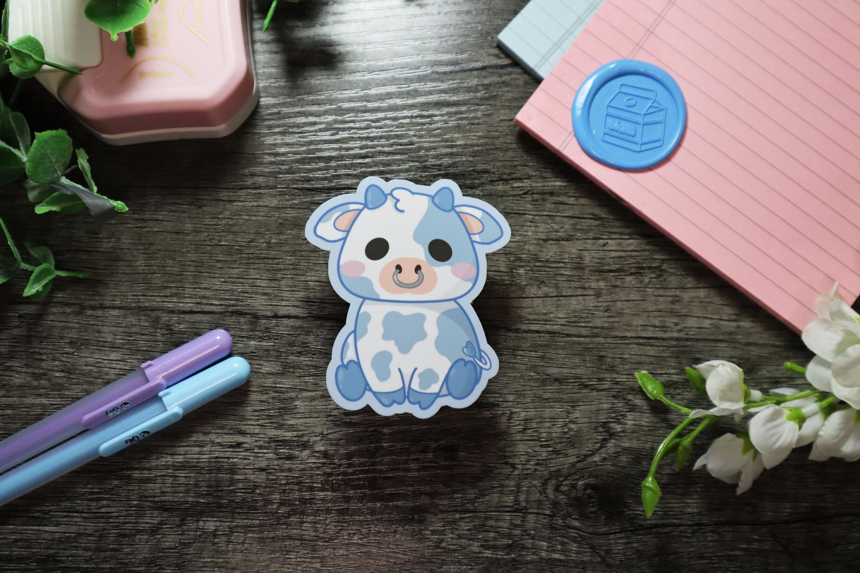 Blue Cow | Skim Milk Cow | Vinyl Sticker - Etsy
