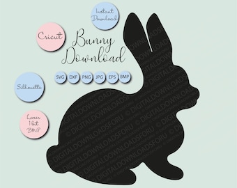 Easter Bunny, Rabbit Instant Digital Download Svg, Png, Dxf, and Eps ...