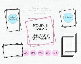SVG Square Frame Double Frame SVG Double Square Frame SVG - Etsy