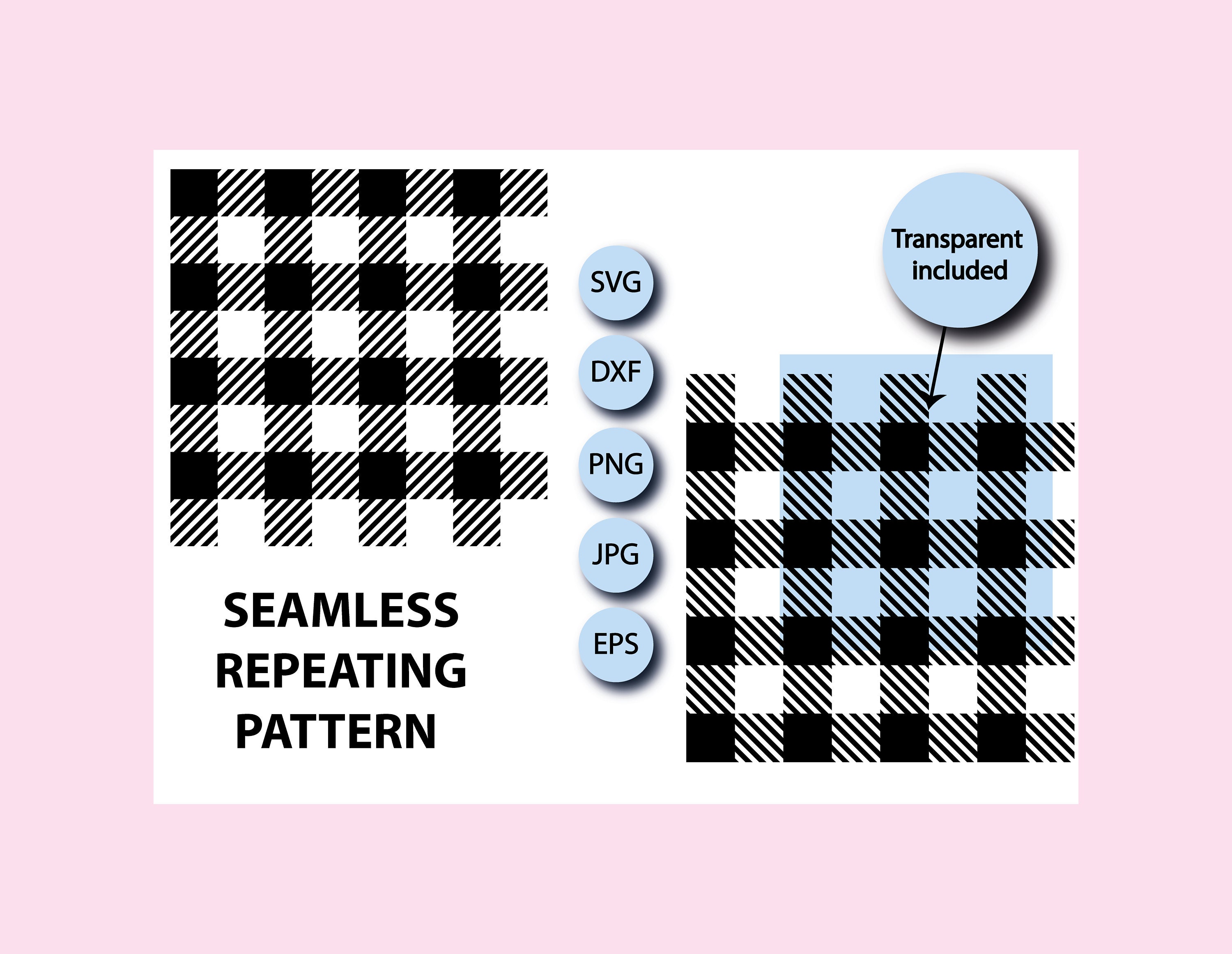 Plaid Seamless Pattern Svg Plaid Png Download Red and Black - Etsy