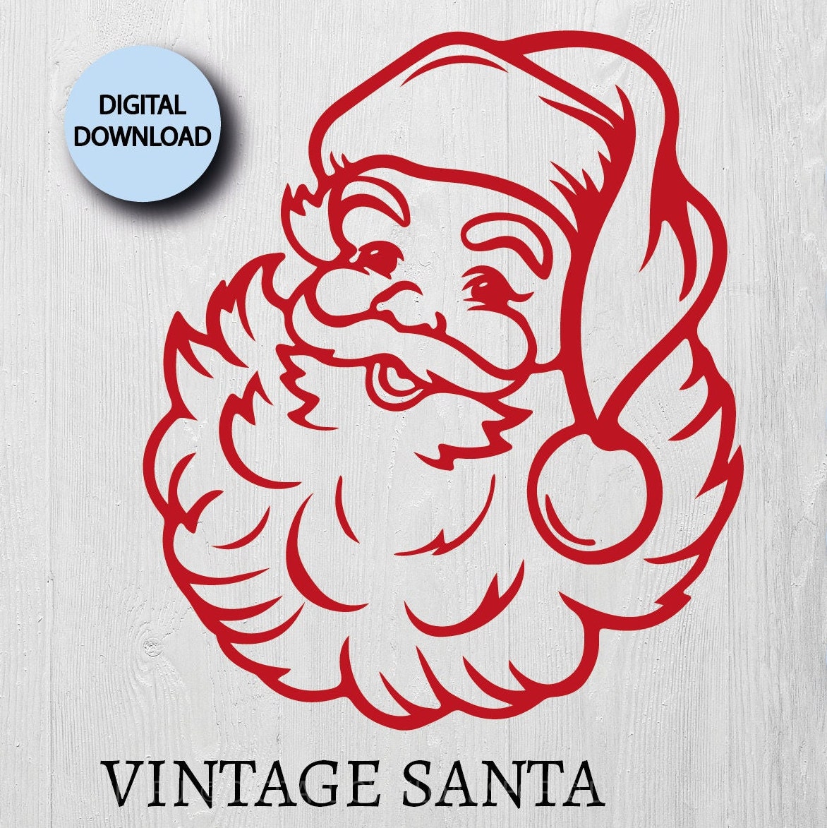 Vintage Santa Svg Old School Father Christmas Santa Claus - Etsy UK
