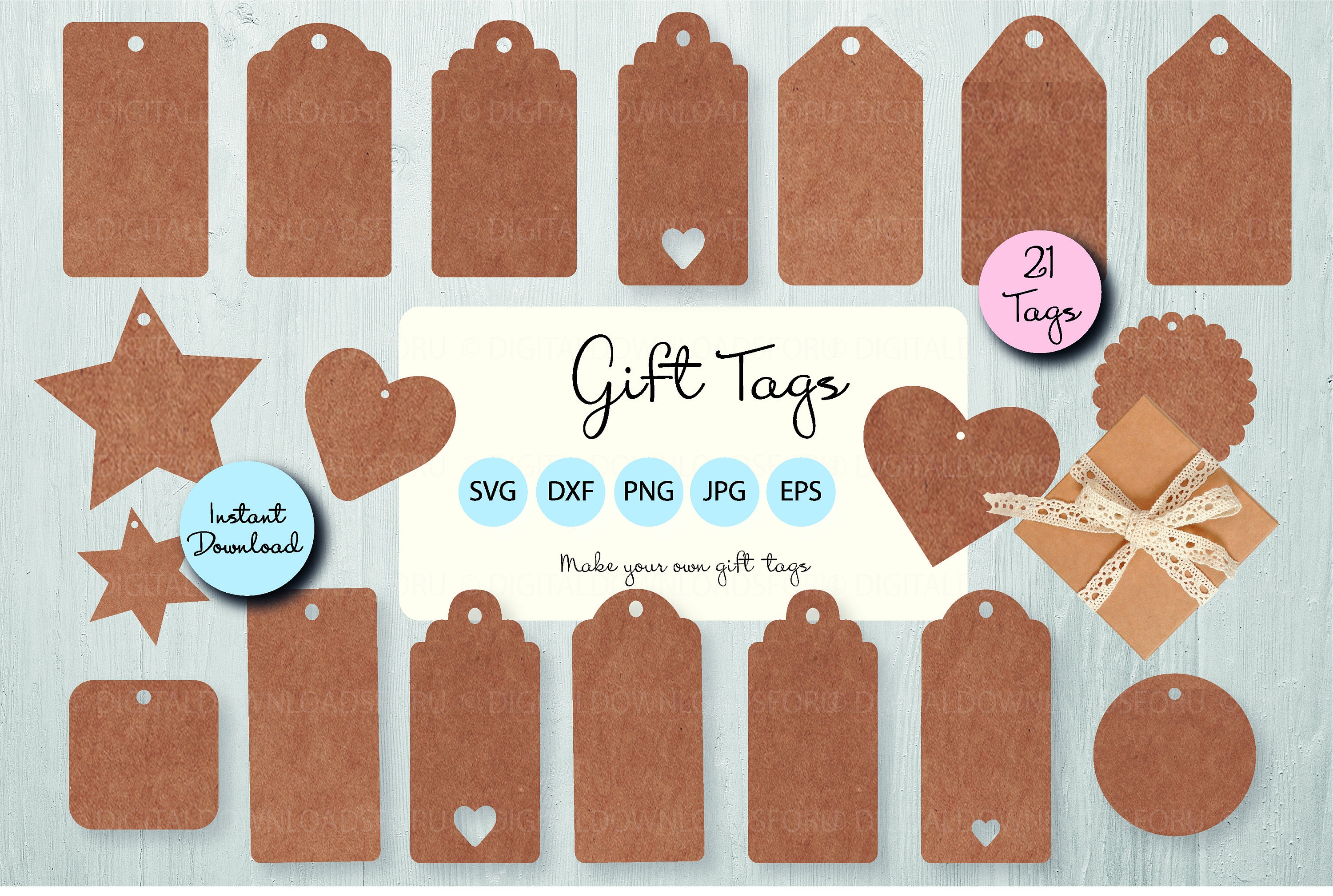 Gift Tag Svg Gift Tags SVG Bundle Instant Download Heart - Etsy