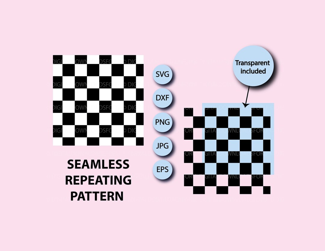 Checkerboard Seamless SVG Pattern, Checkered Download, Chess Board ...