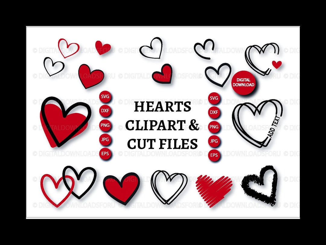 Open Heart SVG, Heart SVG Bundle, Heart Clipart Png, Instant Download ...