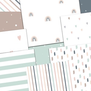 Boho Doodle Art, Seamless Digital Paper, Boho Pattern, Digital Paper ...