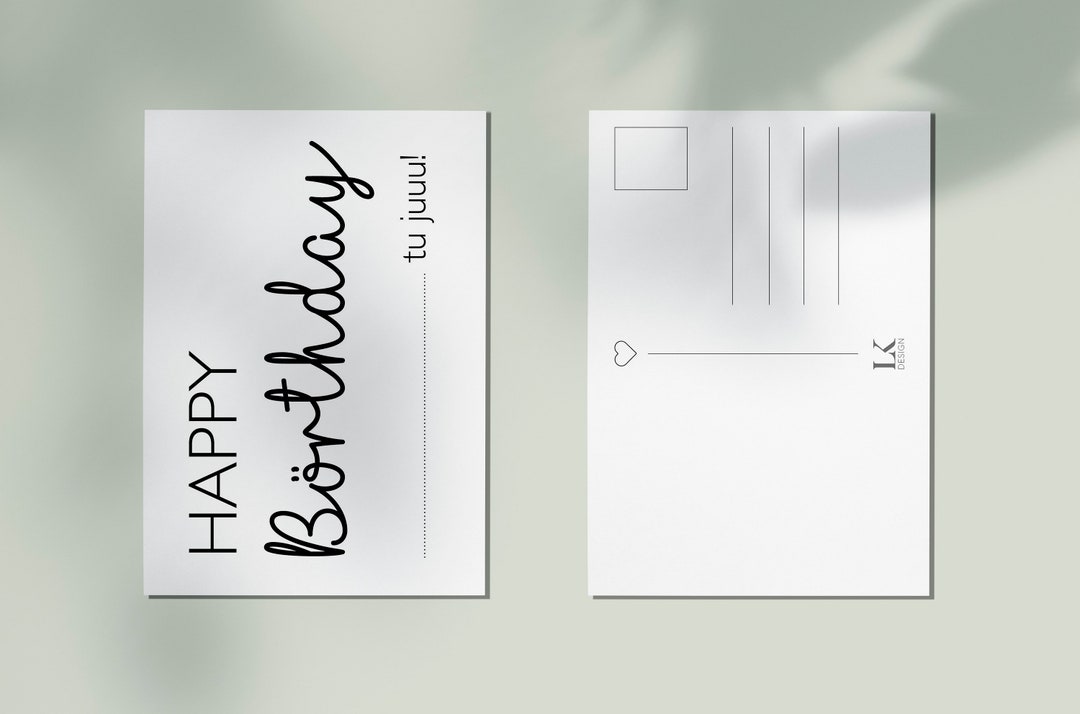 Postcard Birthday - Etsy