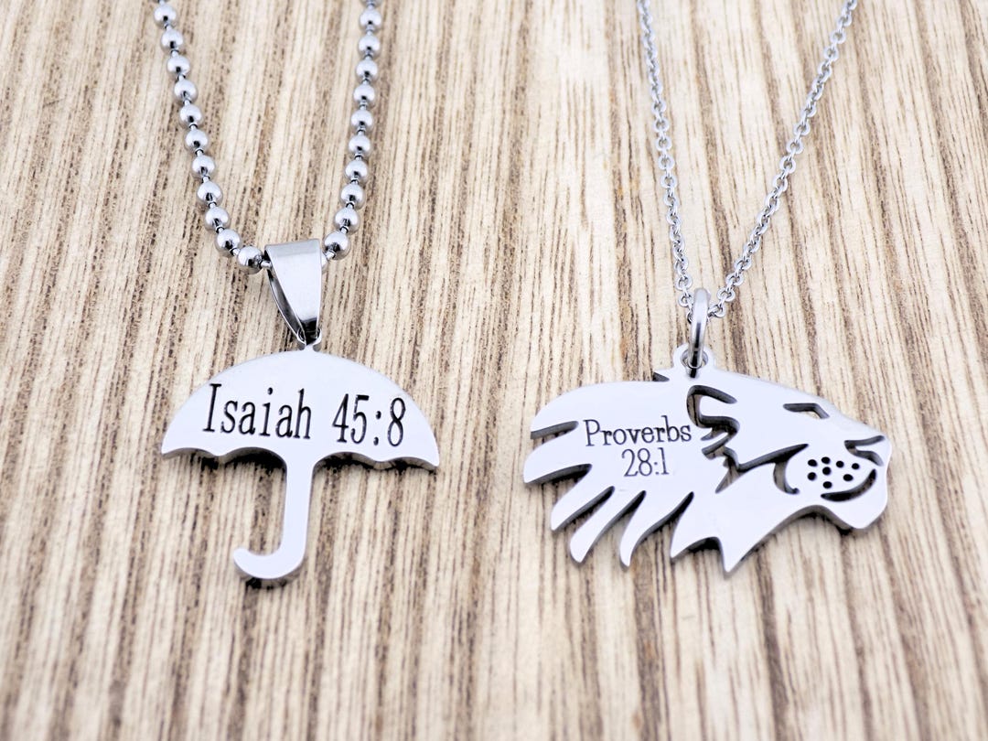 Christian Necklace - Choose Your Design and Verse, Gift for Sunday ...