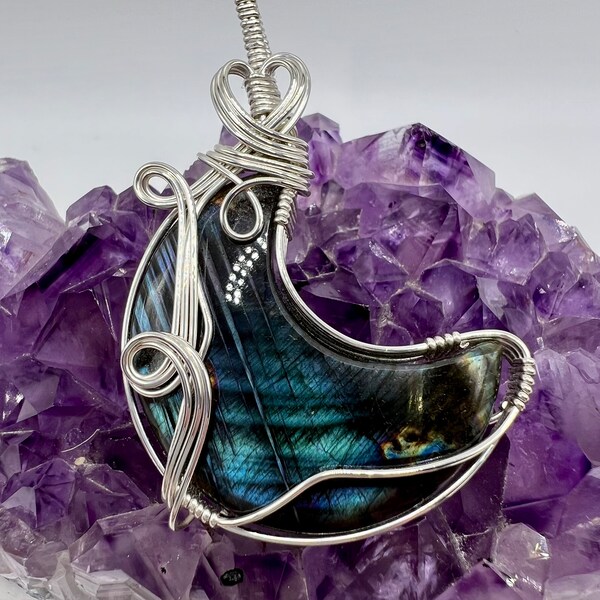 Wire Wrapped Moon - Etsy