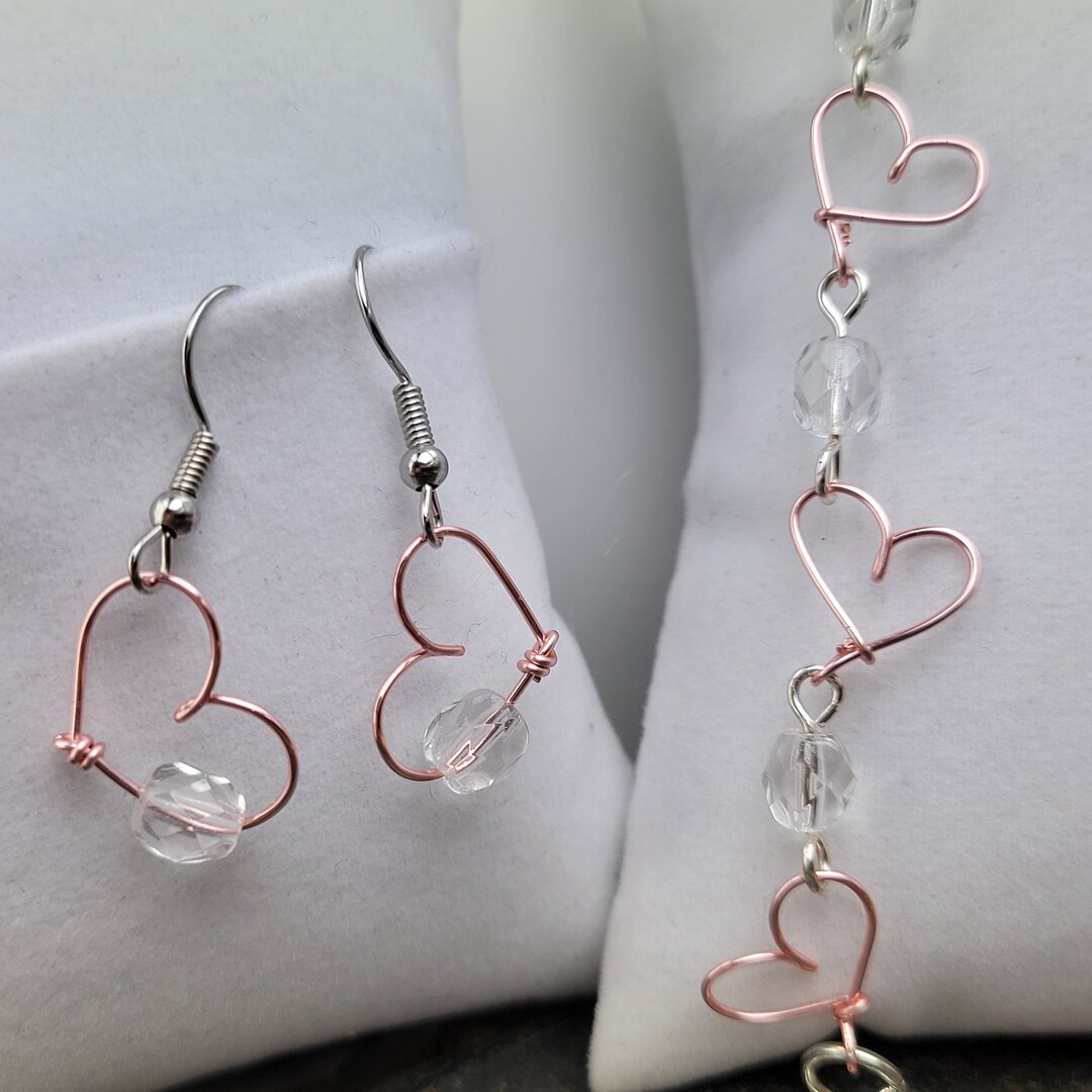 Clearance Jewelry, Discount Reduced Price, Rose Gold Wire Heart Jewelry ...