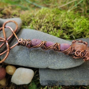 Infinity Heart Key, Copper Wire Wrapped Skeleton Key With Ruby and ...