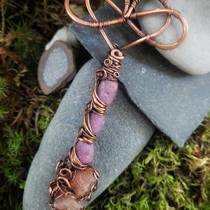 Infinity Heart Key, Copper Wire Wrapped Skeleton Key With Ruby and ...