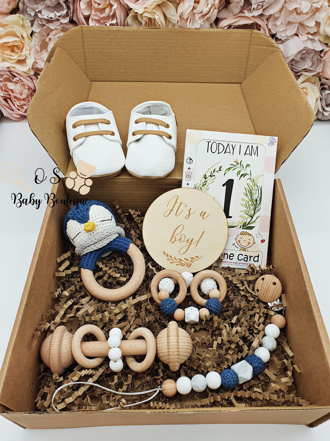 It's a BOY Penguin Gift Set. - Etsy