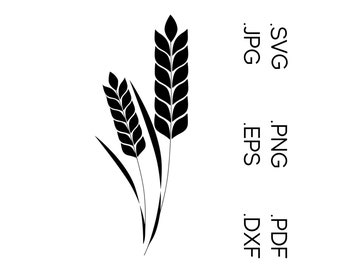 Wheat Dxf File - Etsy