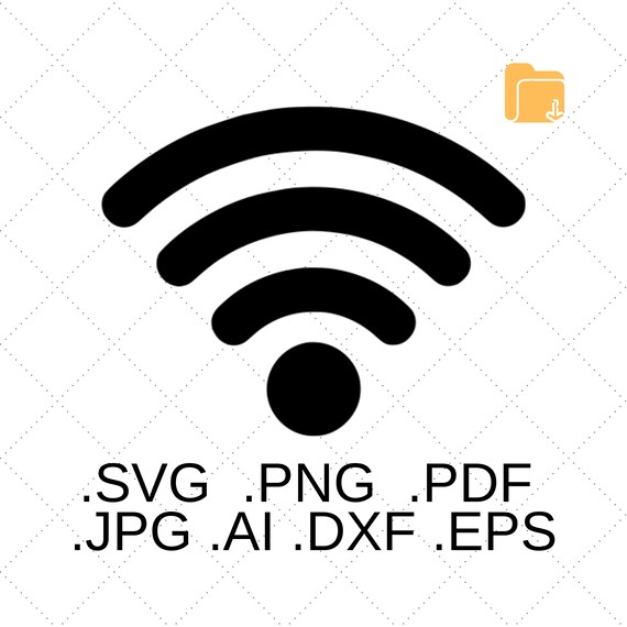 Downloadable file. Wifi Sign PNG PDF SVG printable file Wall Décor Wall ...