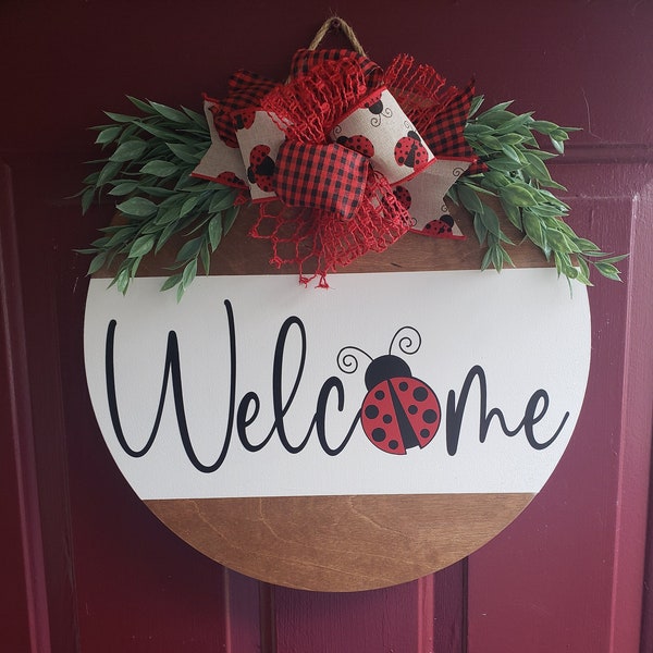 Ladybug Welcome Sign - Etsy