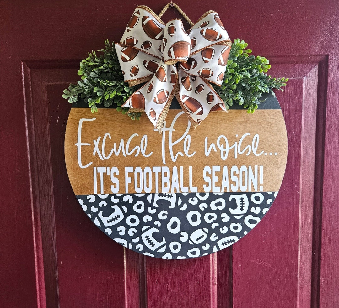 Football Season Door Hanger Fall Football Door Sign Football Decor ...