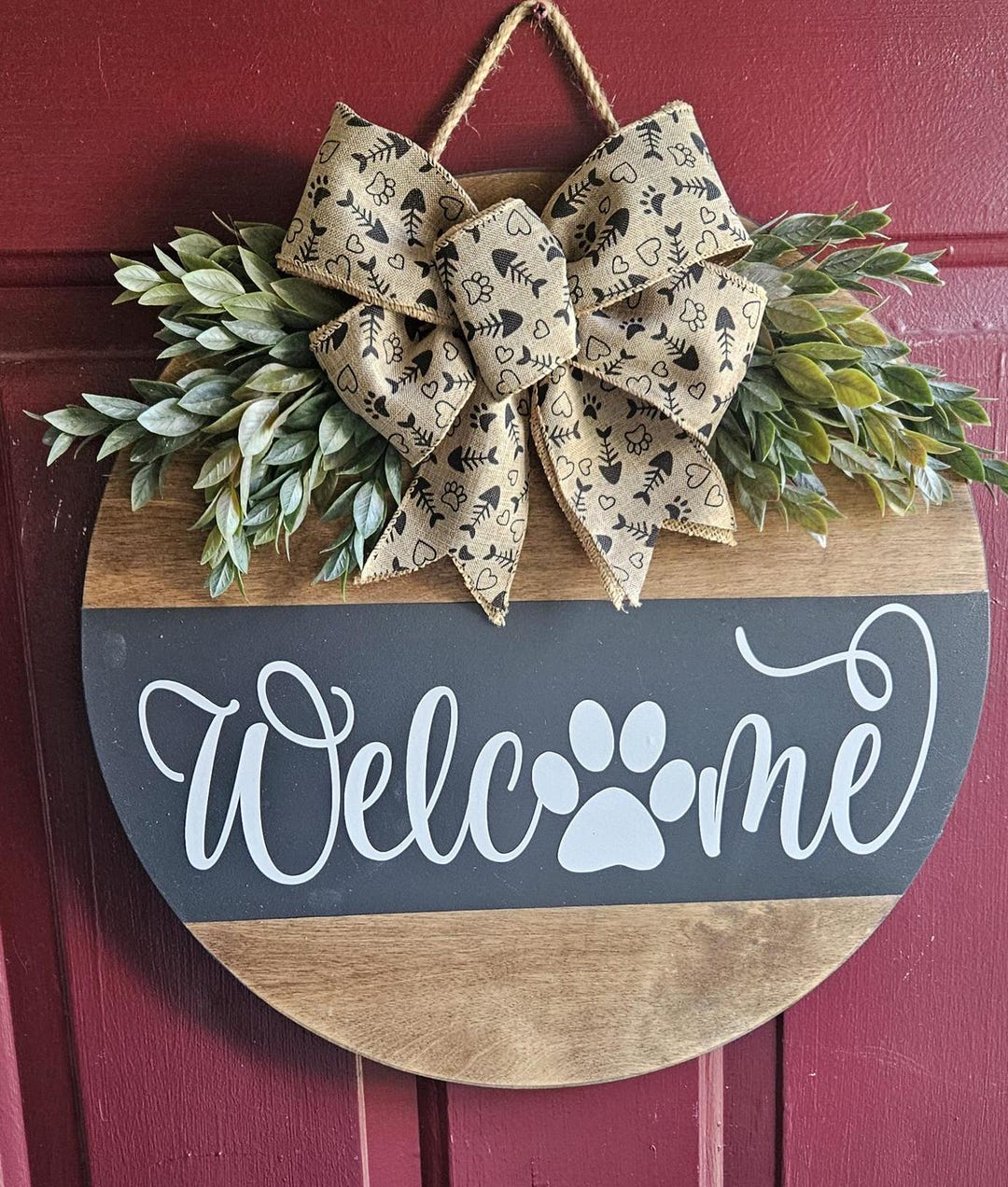 Pet Door Hanger Front Door Entryway Wood Sign Wall Plaque Door Wreath ...