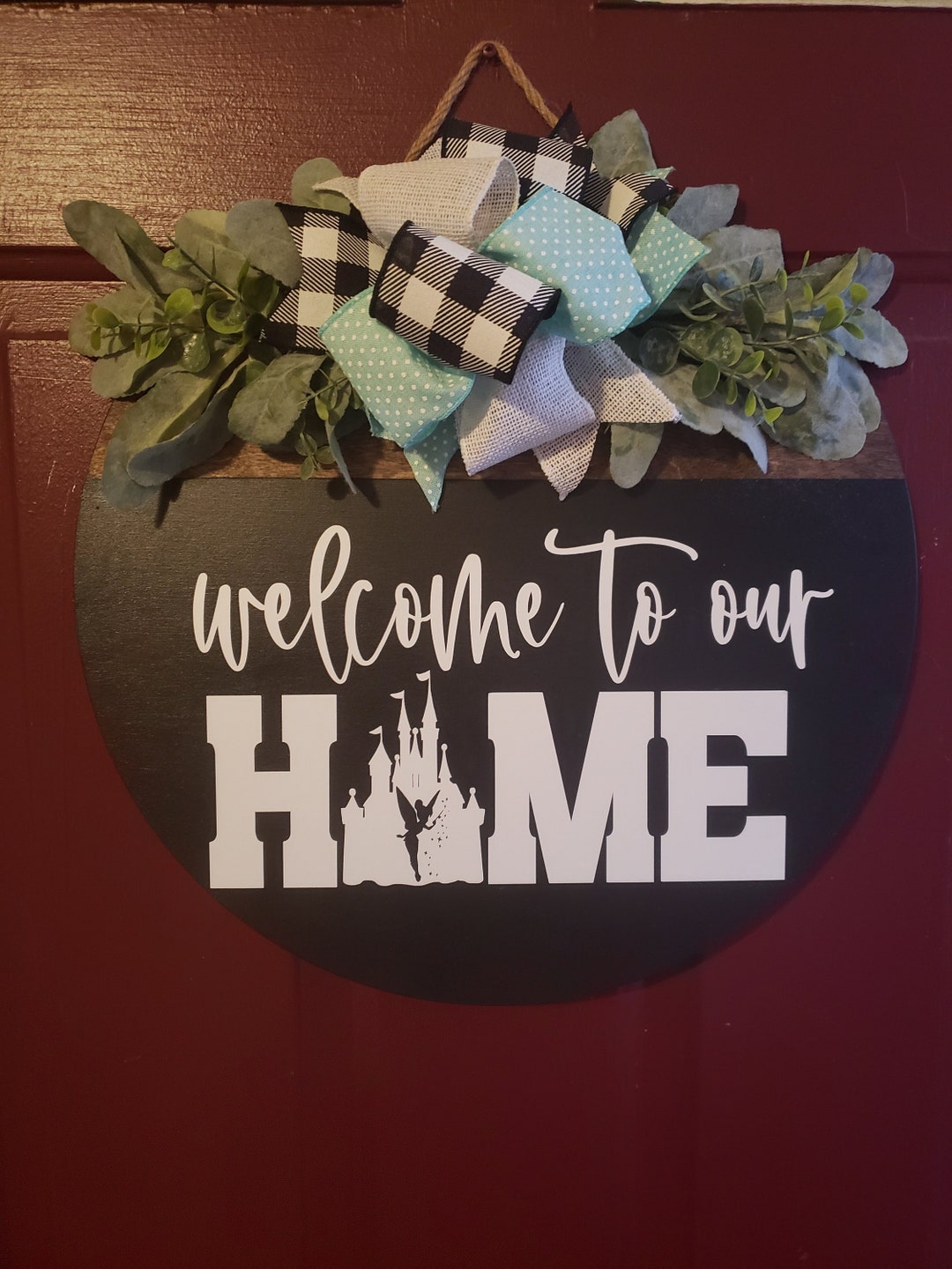 Disney Inspired Door Hanger Door Decor Front Door Wreath Castle Door ...