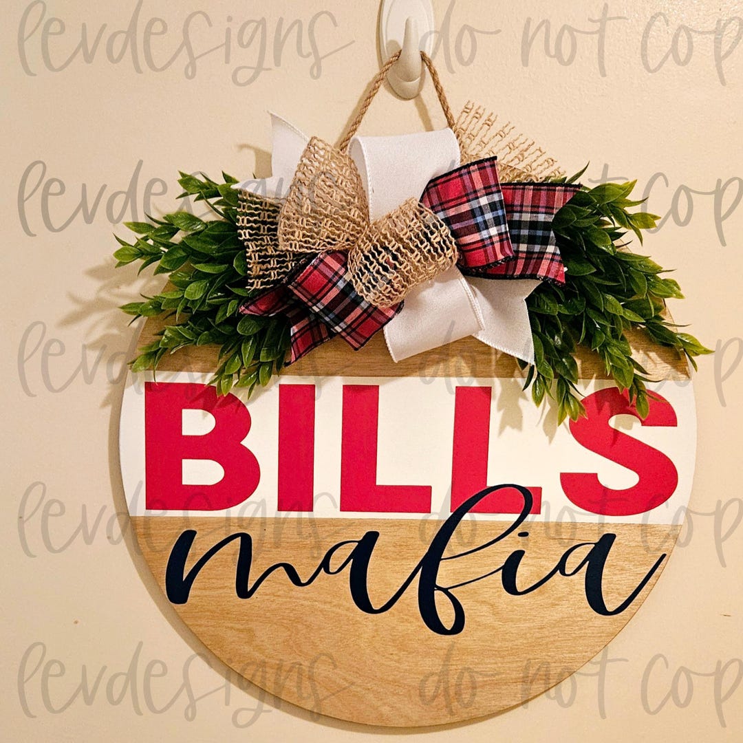 Buffalo Mafia Welcome Sign, Front Door Decor, Football Fan Gift ...